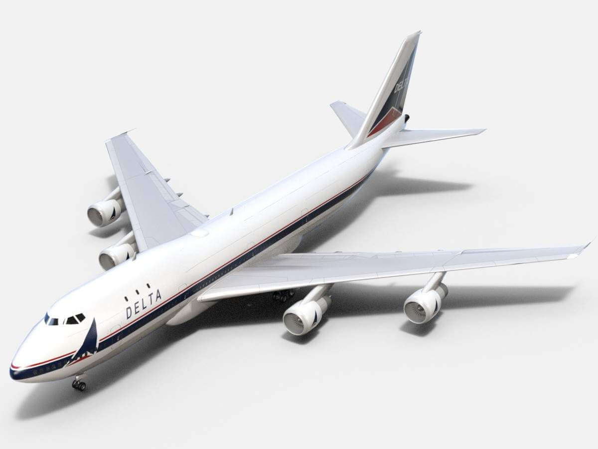 Boeing 747-100 Delta Airlines 3D Model by Dreamscape Studios