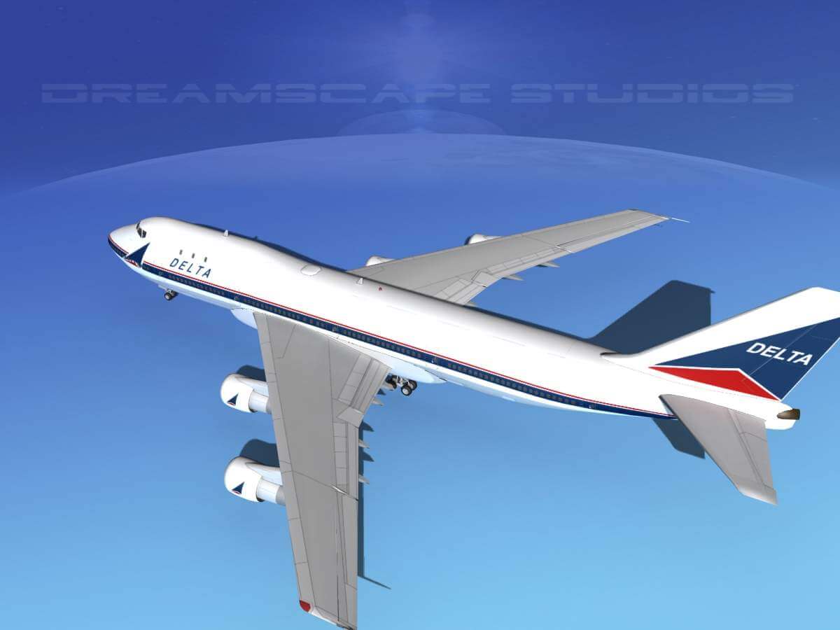 Boeing 747-100 Delta Airlines 3D Model by Dreamscape Studios