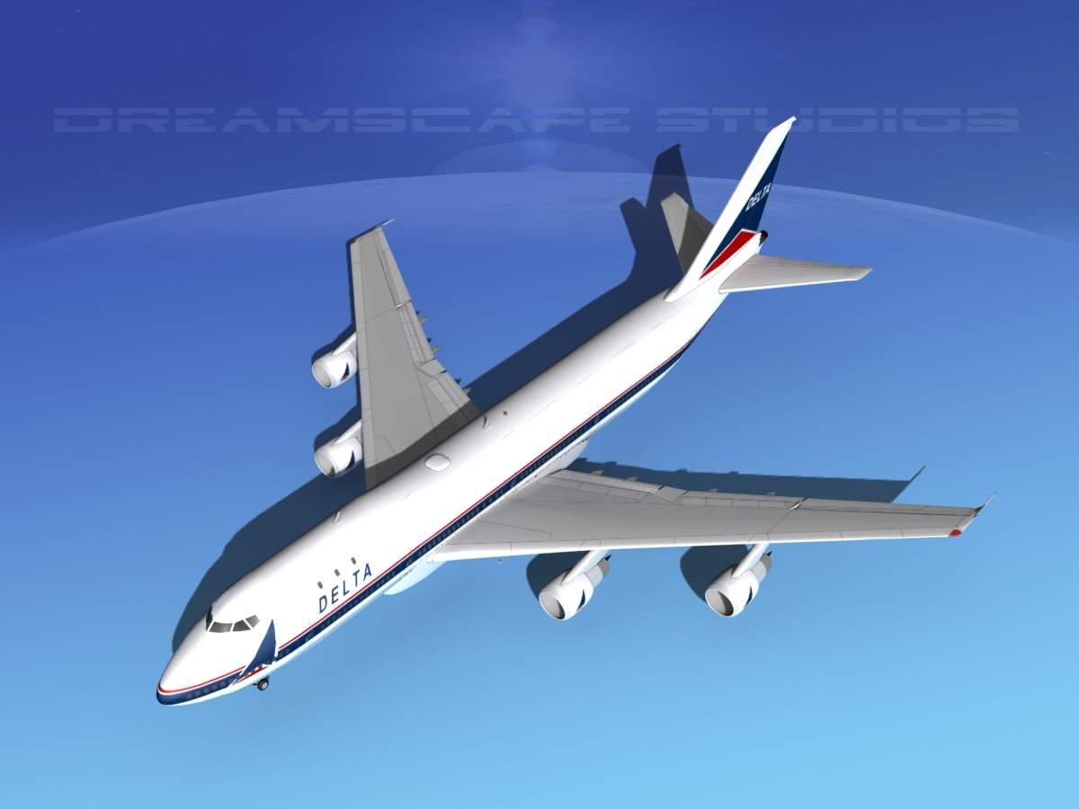 Boeing 747-100 Delta Airlines 3D Model by Dreamscape Studios