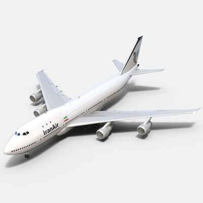 Boeing 747-100 Iran Air 3D Model by Dreamscape Studios