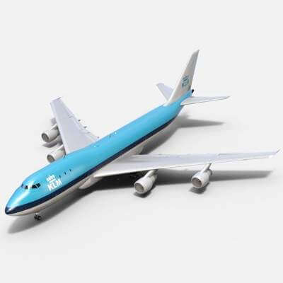 Boeing 747-100 KLM Royal Dutch Airlines 3D Model by Dreamscape Studios