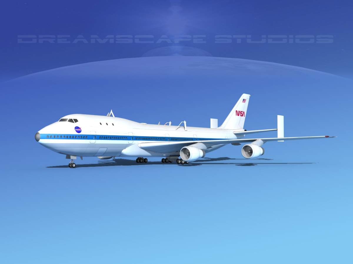 Boeing 747-100 NASA 3D Model by Dreamscape Studios