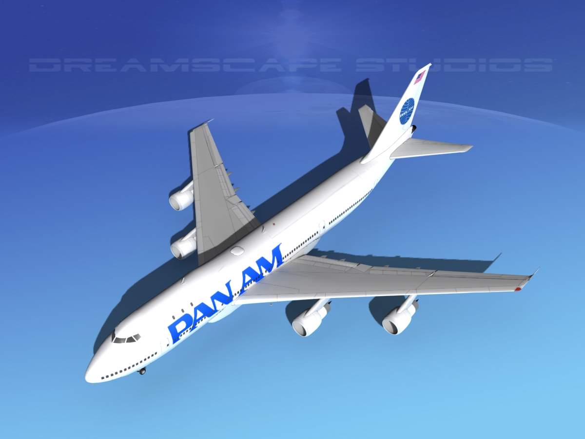 Boeing 747-100 Pan American 3D Model by Dreamscape Studios