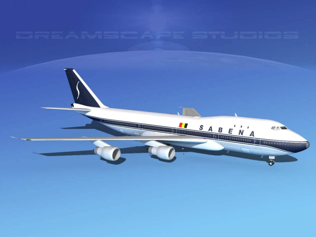 Boeing 747-100 Sabena 3D Model by Dreamscape Studios