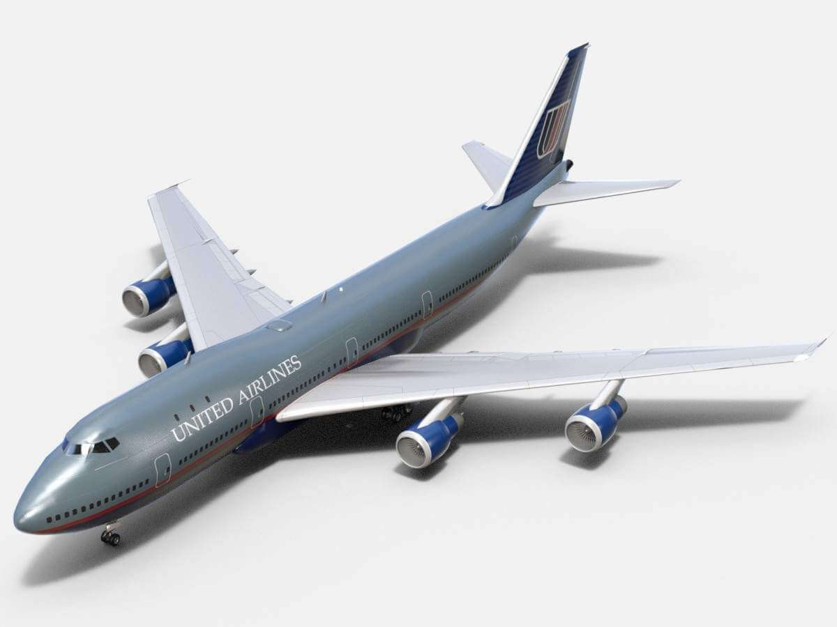 Boeing 747-100 United Airlines 3D Model by Dreamscape Studios