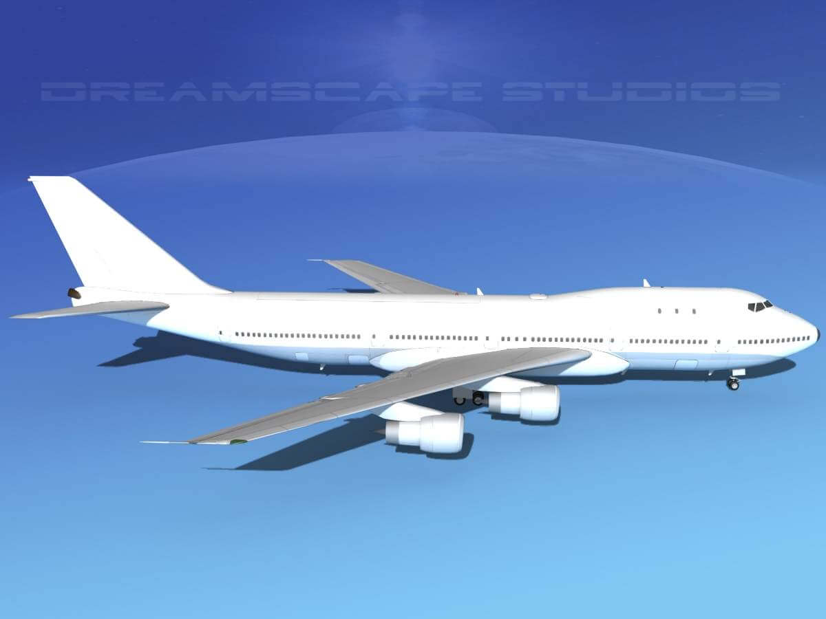 Boeing 747-100 Unmarked 3D Model by Dreamscape Studios