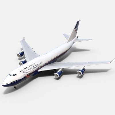 Boeing 747-400 British Airways 3D Model by Dreamscape Studios