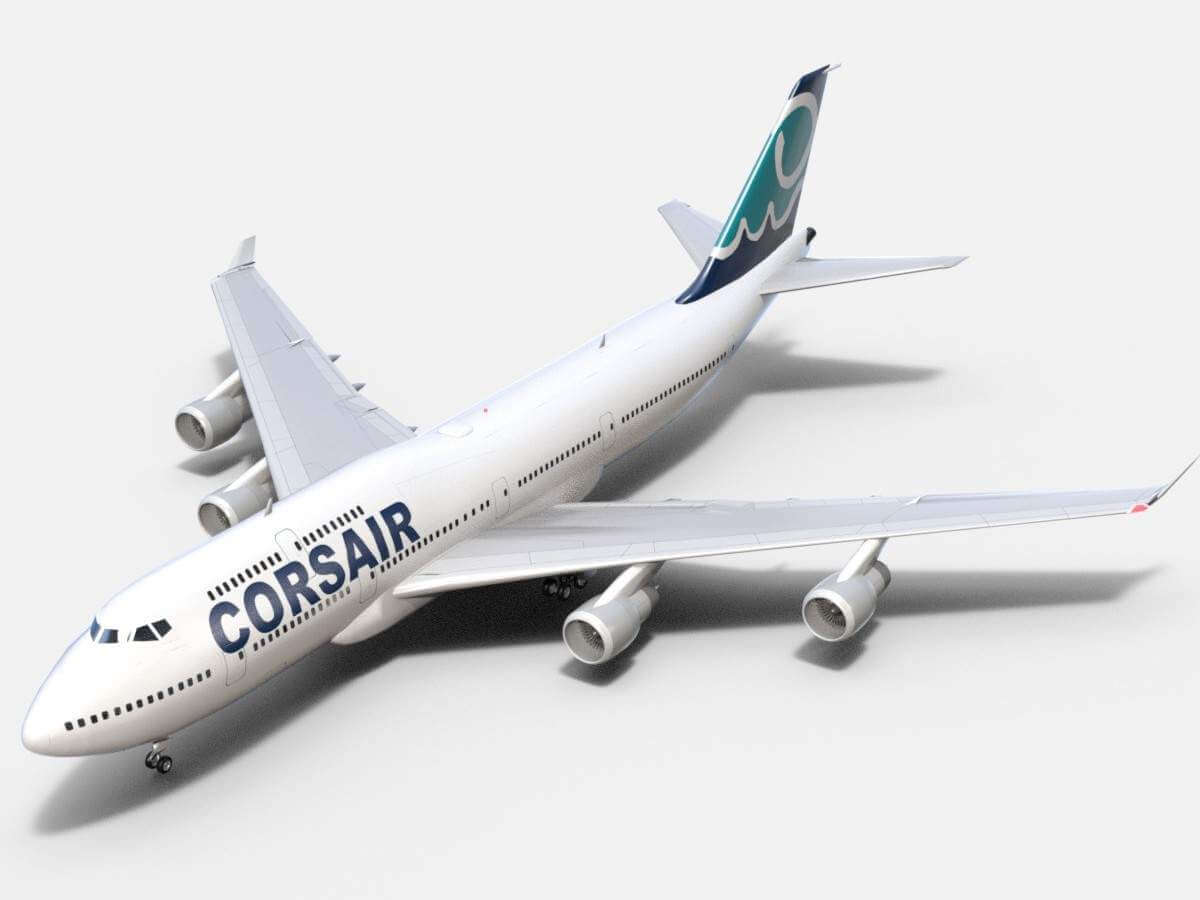 Boeing 747-400 Corsair 3D Model by Dreamscape Studios