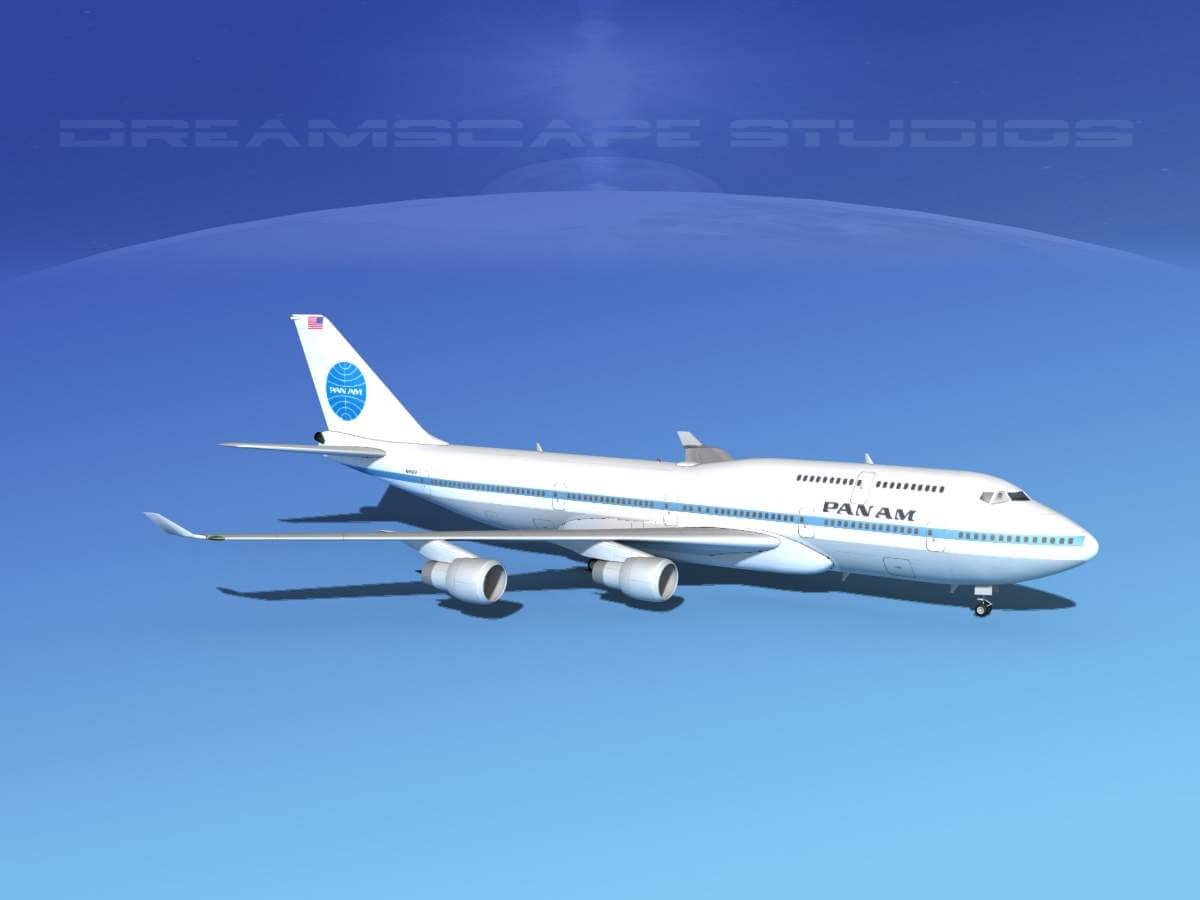Boeing 747-400 Pan Am 3D Model by Dreamscape Studios