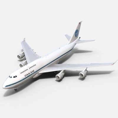 Boeing 747-400 Pan Am 3D Model by Dreamscape Studios
