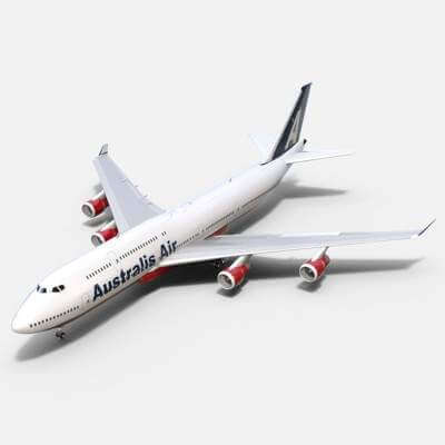 Boeing 747-8I Australis Air 3D Model by Dreamscape Studios