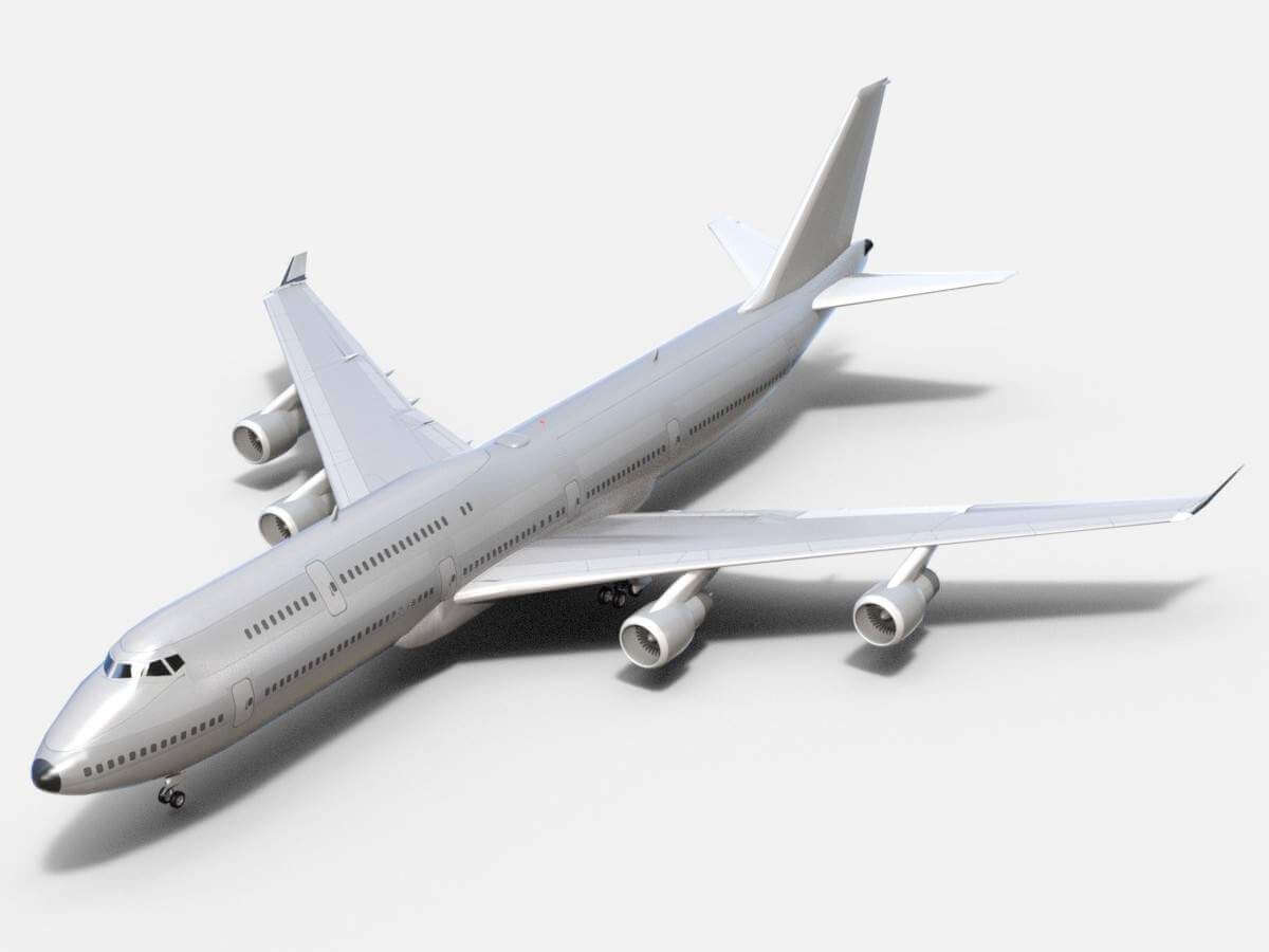 Boeing 747-8I Bare Metal 3D Model by Dreamscape Studios