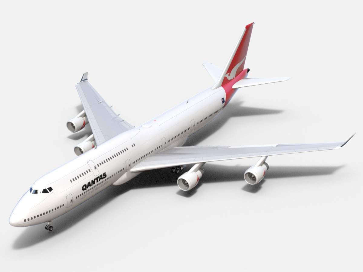 Boeing 747-8I Qantas 3D Model by Dreamscape Studios