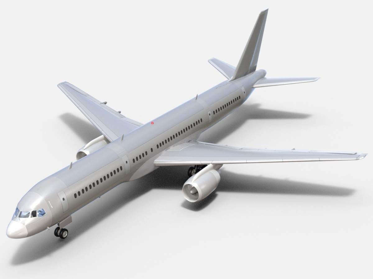 Boeing 757-200 Bare Metal 3D Model by Dreamscape Studios