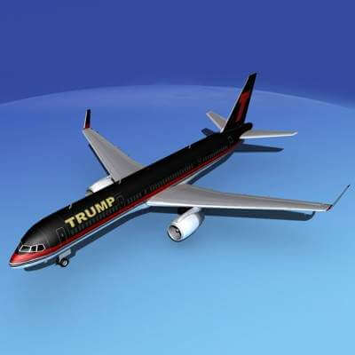 Boeing 757-200 Trump 3D Model by Dreamscape Studios