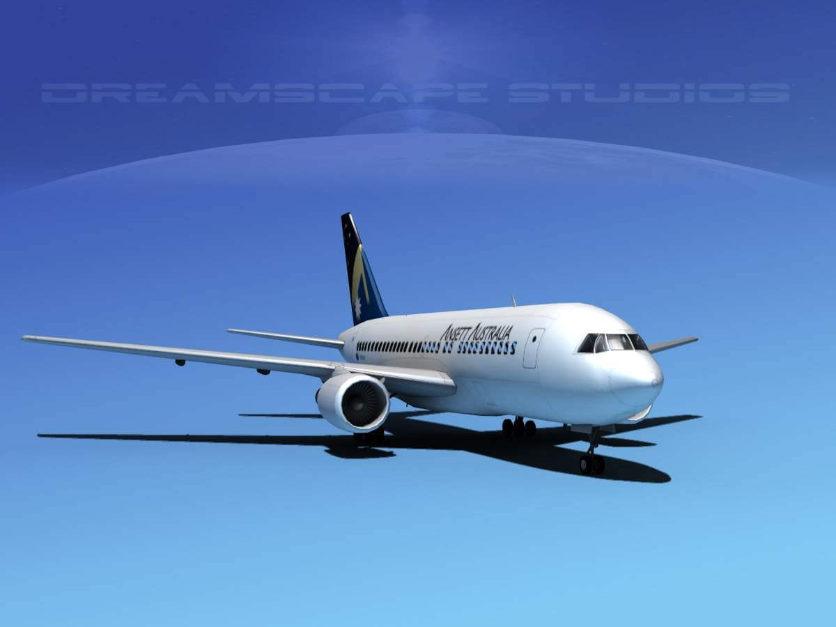 Boeing 767-100 Ansett 3D Model by Dreamscape Studios