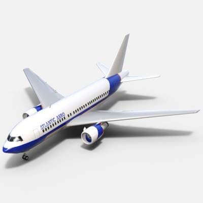 Boeing 767-100 Atlantic Aero 3D Model by Dreamscape Studios
