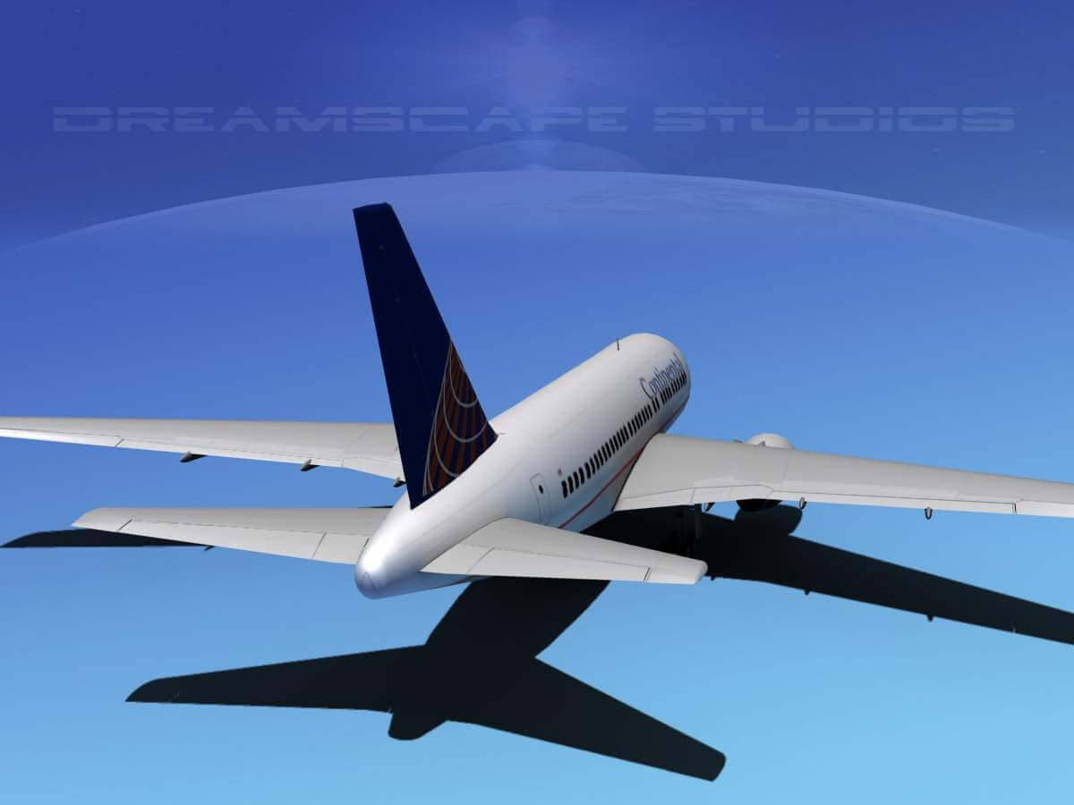 Boeing 767-100 Continental 3D Model by Dreamscape Studios