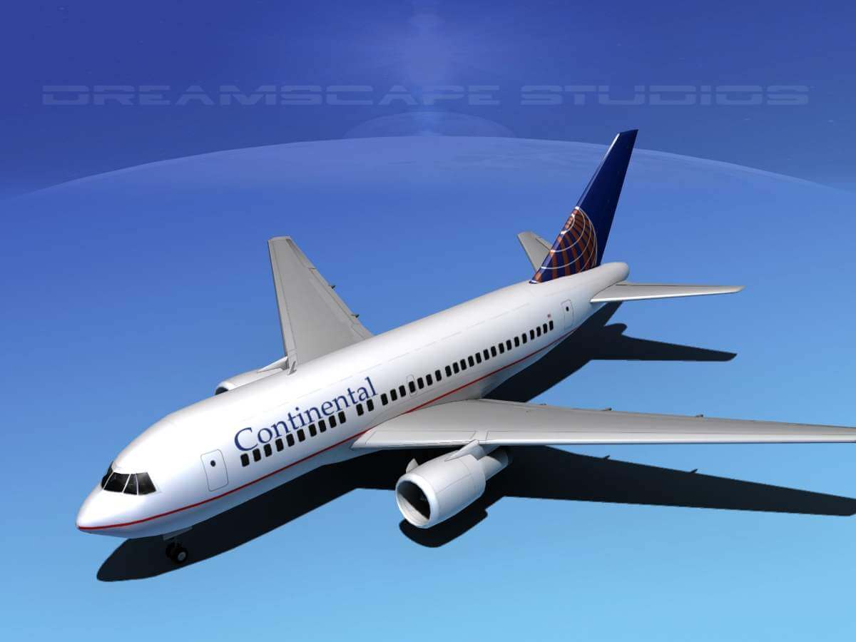 Boeing 767-100 Continental 3D Model by Dreamscape Studios