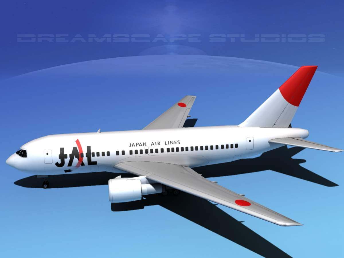 Boeing 767-100 Japan Air Lines 3D Model by Dreamscape Studios