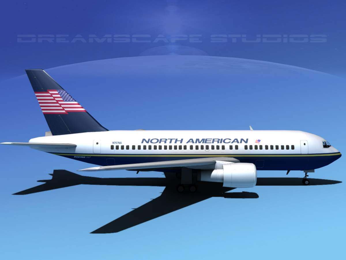 Boeing 767-100 North American 3D Model by Dreamscape Studios