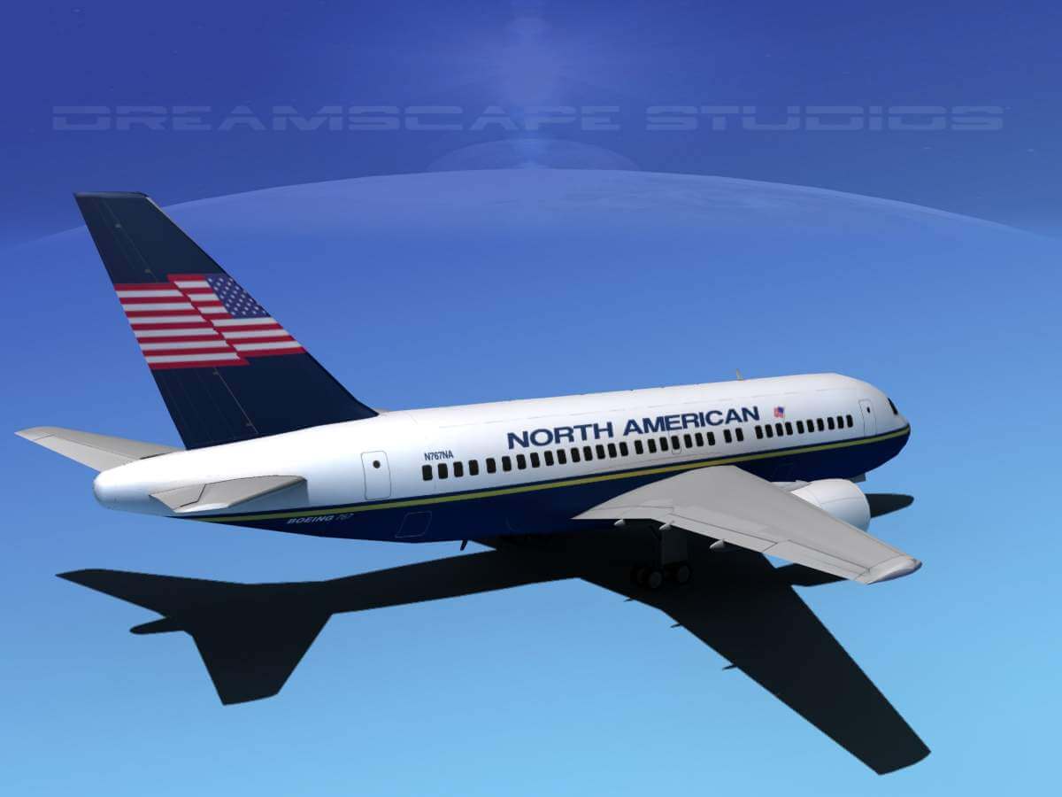 Boeing 767-100 North American 3D Model by Dreamscape Studios