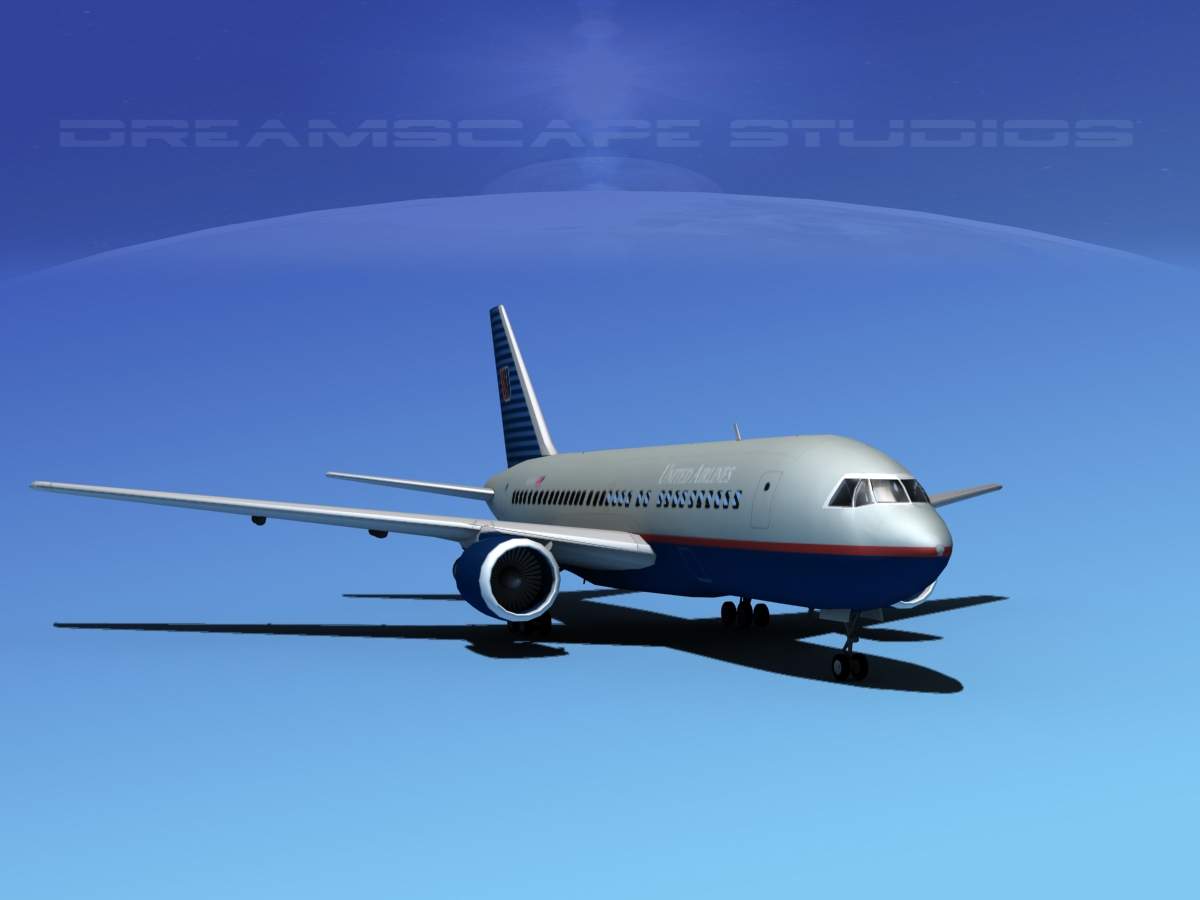 Boeing 767-100 United 3D Model by Dreamscape Studios