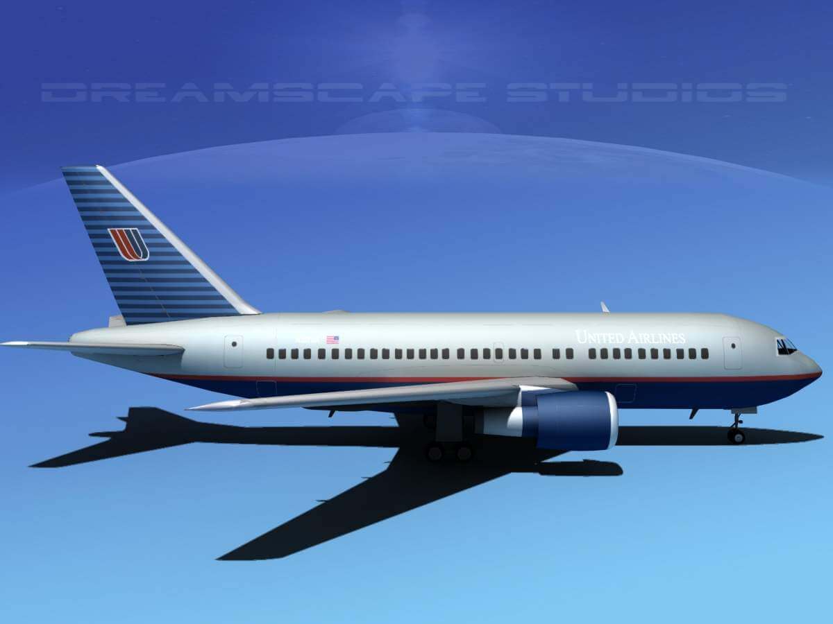 Boeing 767-100 United 3D Model by Dreamscape Studios