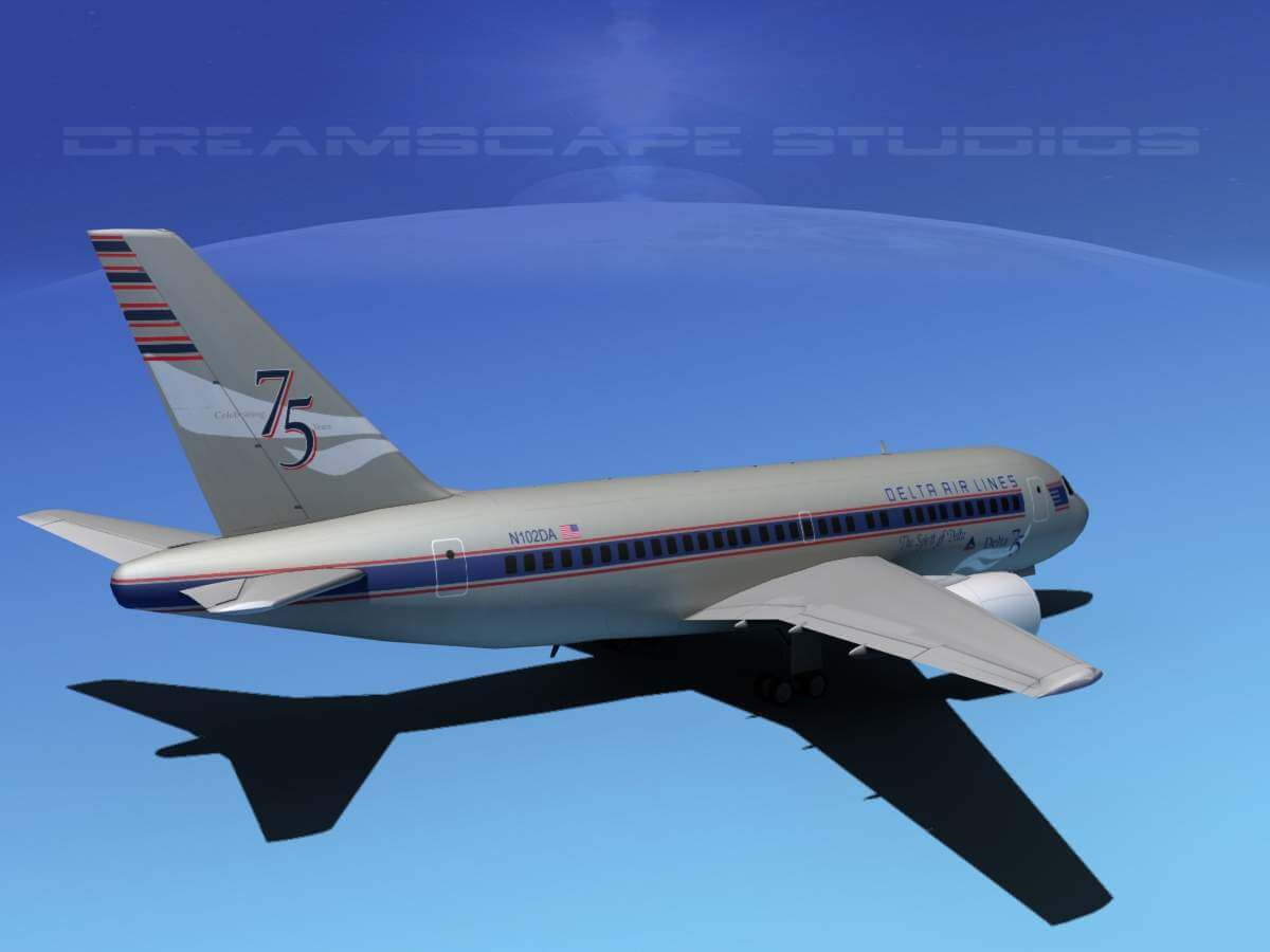 Boeing 767-200ER Delta 75 3D Model by Dreamscape Studios