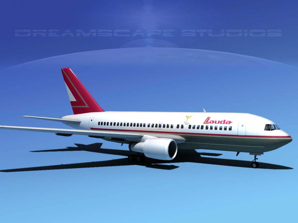 Boeing 767-200ER Lauda 3D Model by Dreamscape Studios