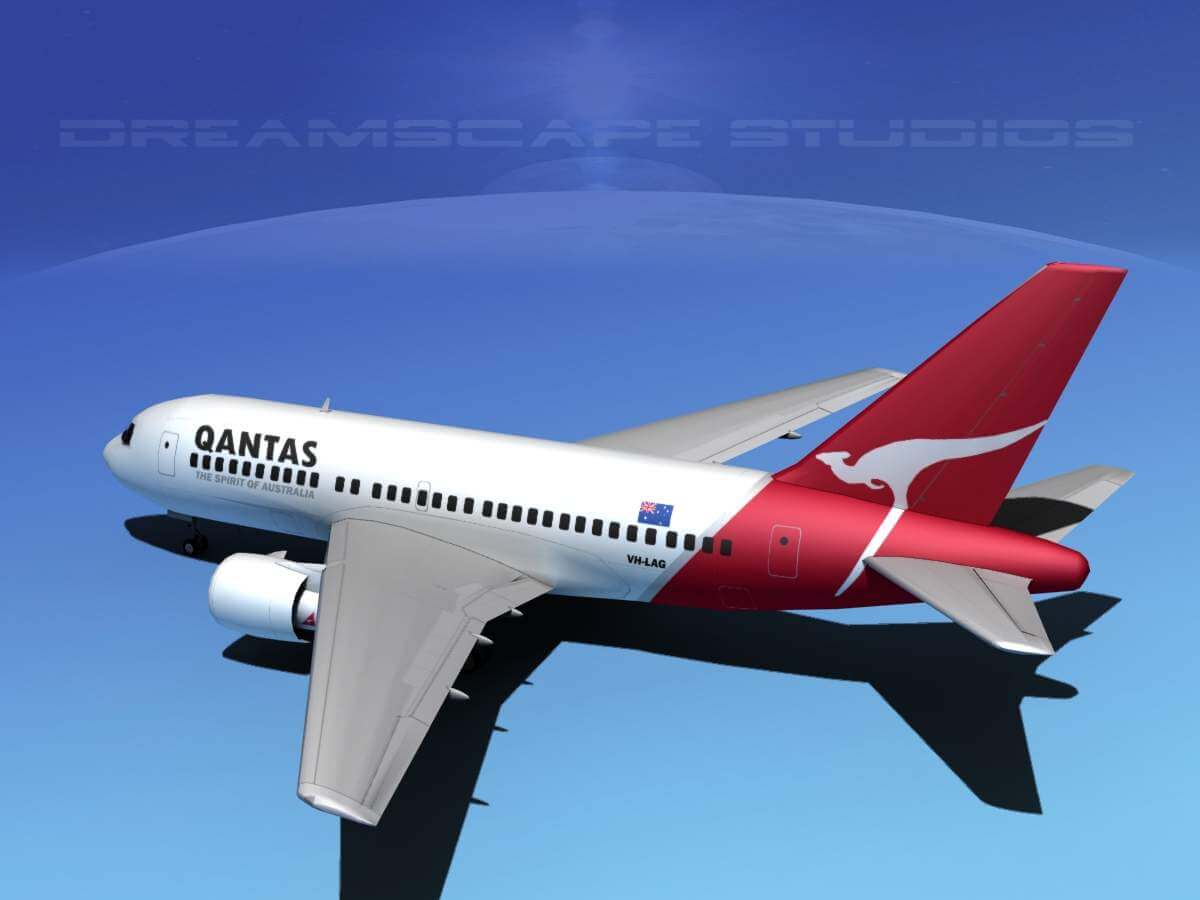 Boeing 767-200ER Qantas 3D Model by Dreamscape Studios