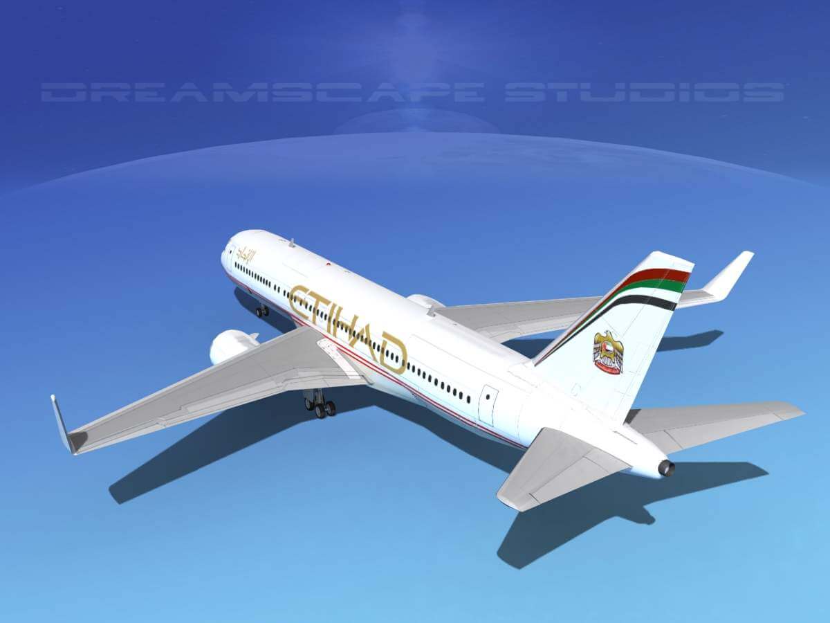 Boeing 767-300 Etihad 3D Model by Dreamscape Studios
