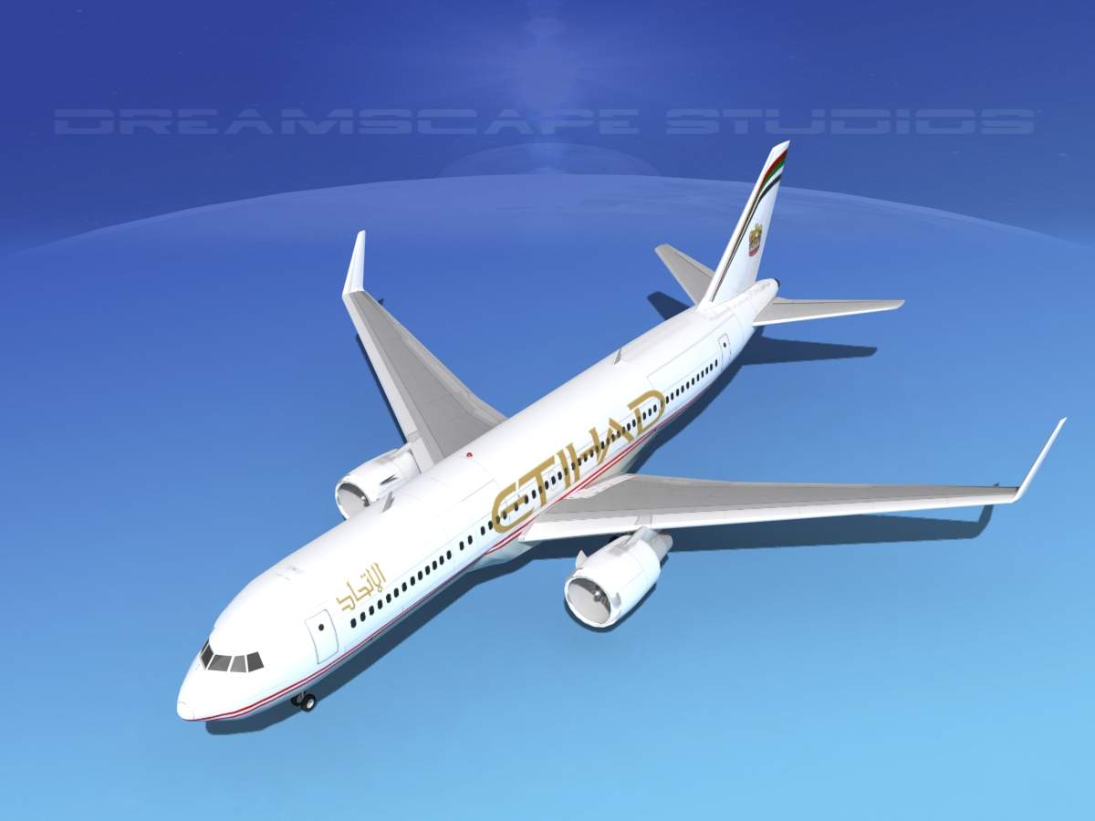 Boeing 767-300 Etihad 3D Model by Dreamscape Studios