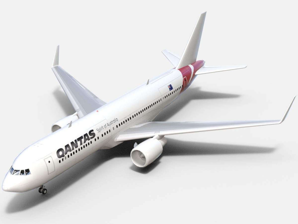 Boeing 767-300 Qantas 3D Model by Dreamscape Studios