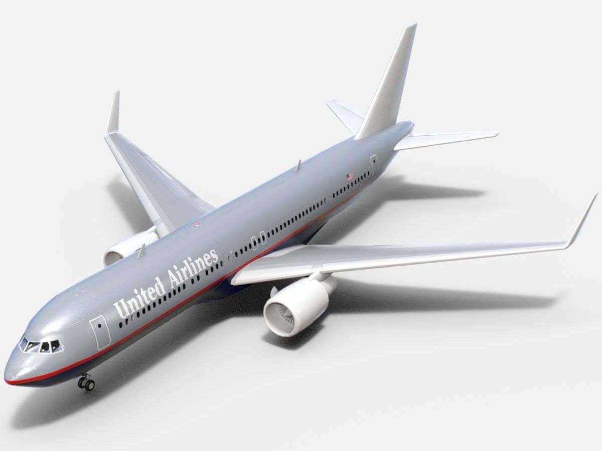 Boeing 767-300 United Airlines 3D Model by Dreamscape Studios