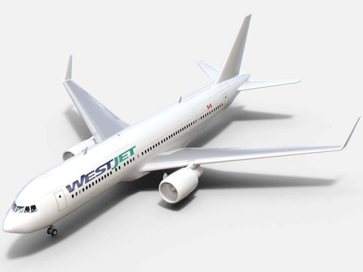 Boeing 767-300 WestJet 3D Model by Dreamscape Studios
