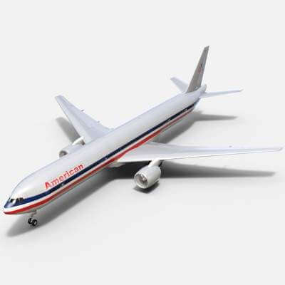 Boeing 777-300 American Airlines 3D Model by Dreamscape Studios
