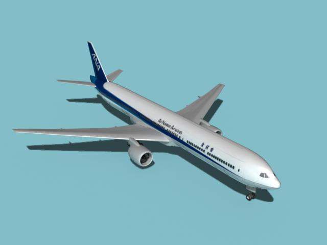 Boeing 777-300 ANA 3D Model by Dreamscape Studios