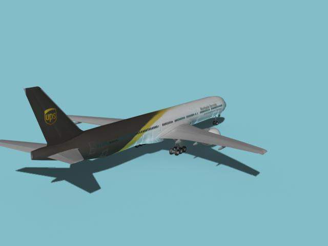 Boeing 777-300 UPS 3D Model by Dreamscape Studios