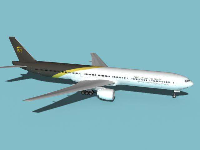 Boeing 777-300 UPS 3D Model by Dreamscape Studios