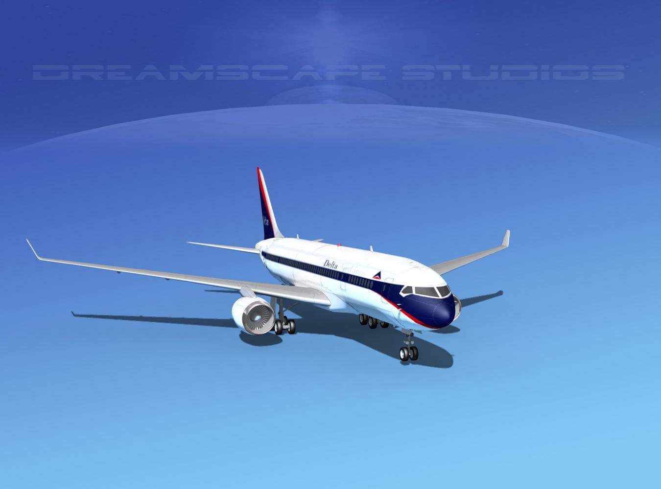 Boeing 787-8 Delta Airlines 3D Model by Dreamscape Studios