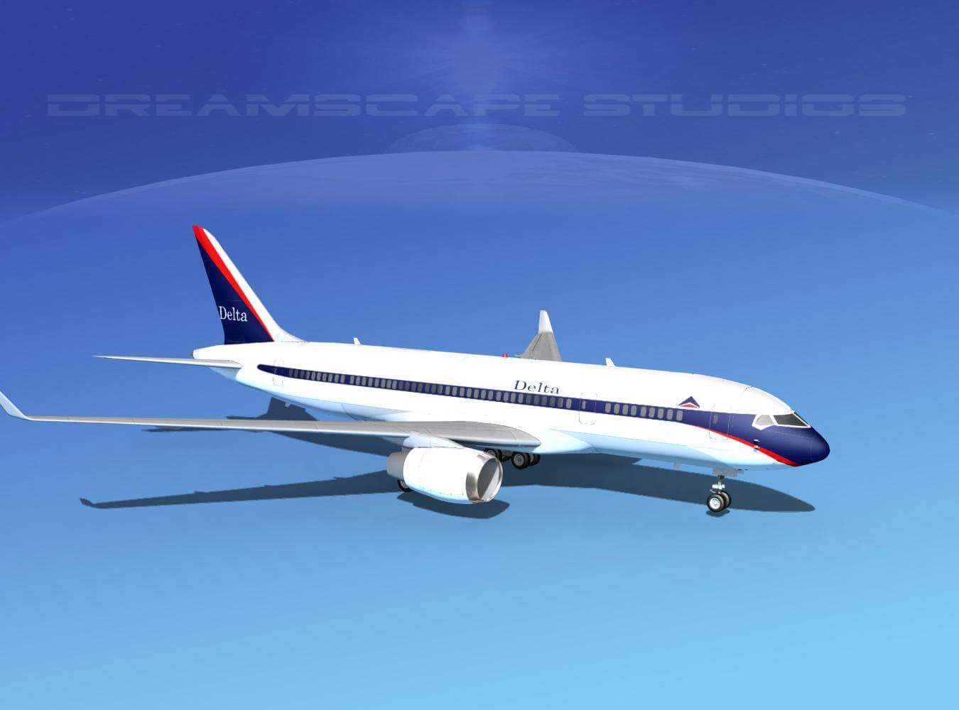 Boeing 787-8 Delta Airlines 3D Model by Dreamscape Studios
