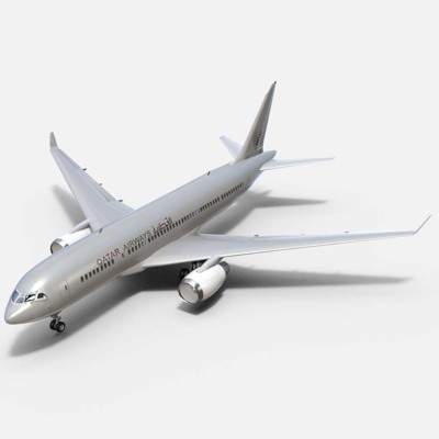 Boeing 787-8 Qatar 3D Model by Dreamscape Studios