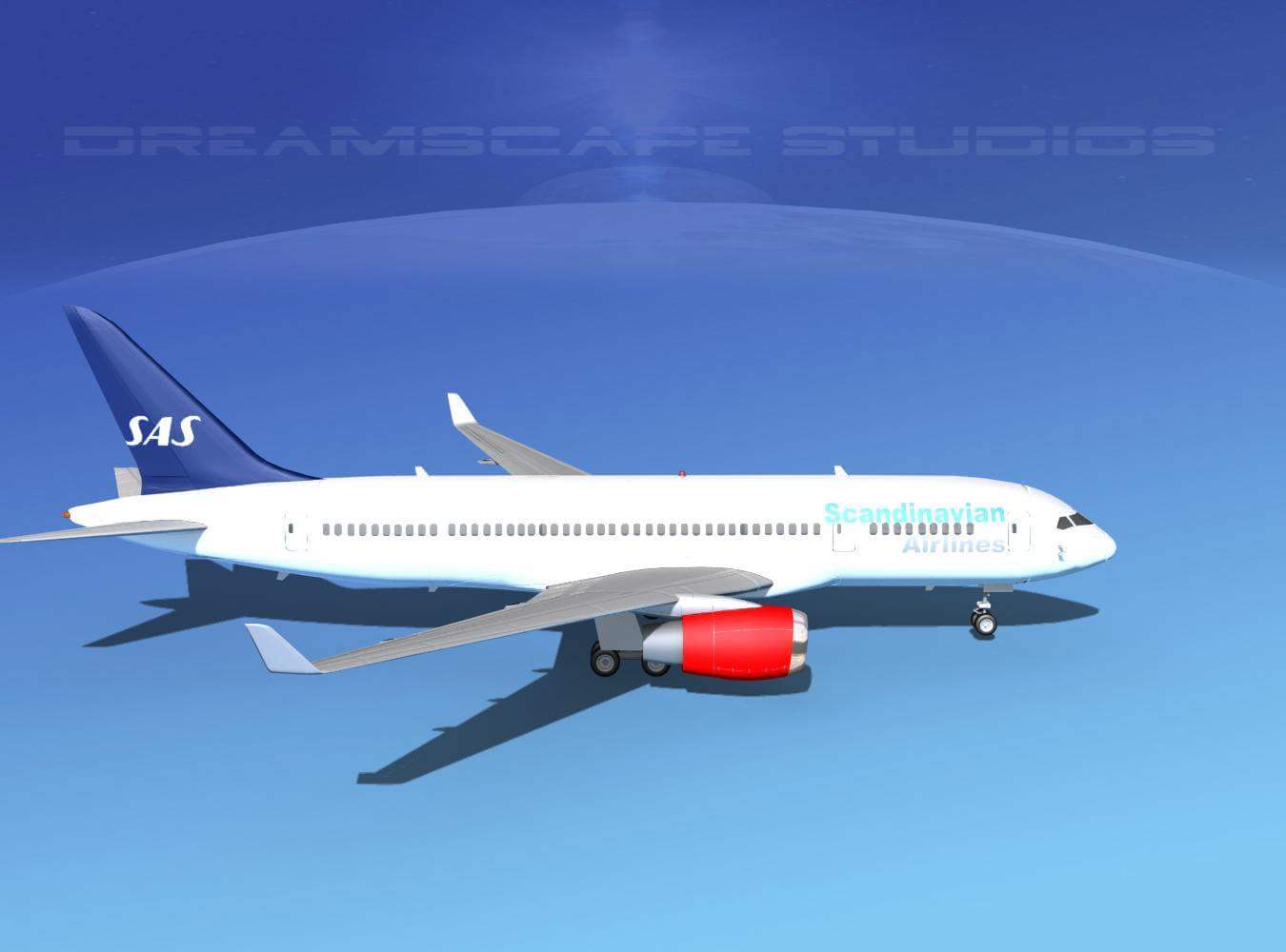 Boeing 787-8 SAS 3D Model by Dreamscape Studios