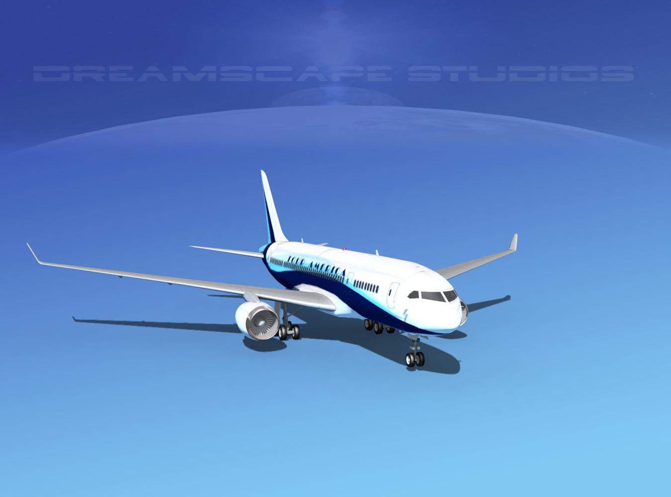 Boeing 787-8 Tour America 3D Model by Dreamscape Studios