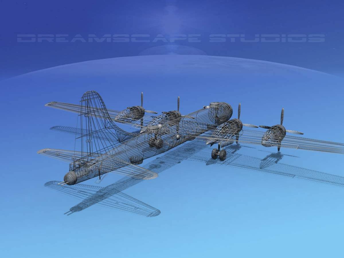 Boeing B-29 Superfortress 3D Model by Dreamscape Studios
