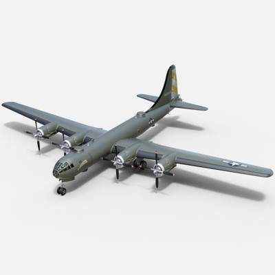 Boeing B-29 Superfortress 3D Model by Dreamscape Studios