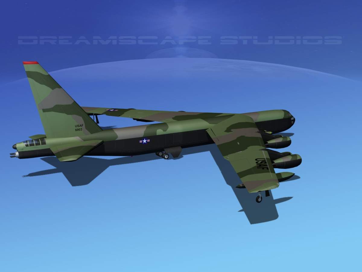 Boeing B-52D Stratofortress 3D Model by Dreamscape Studios