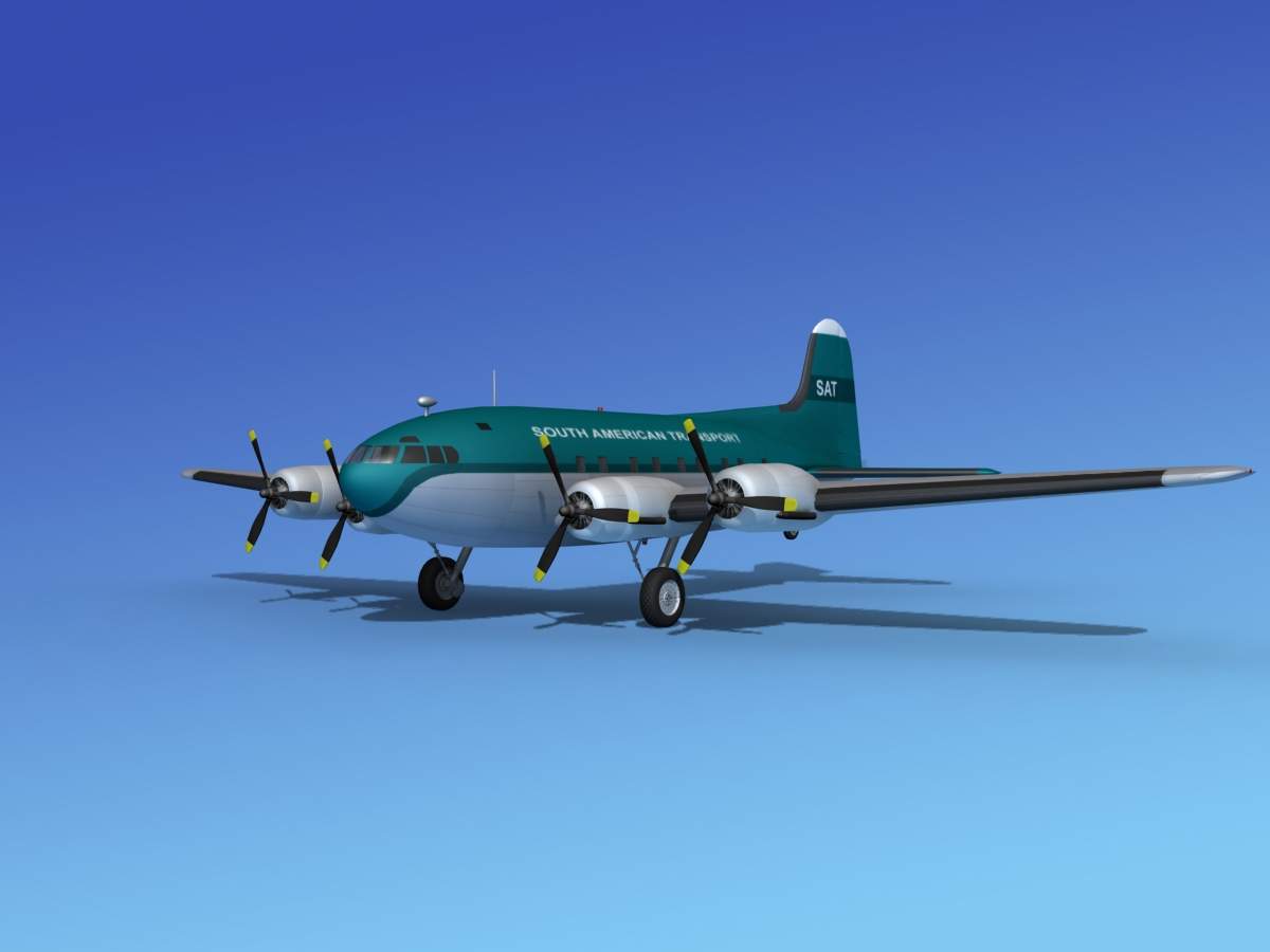 Boeing B307 Stratoliner South American Transport - 3D Model by ...