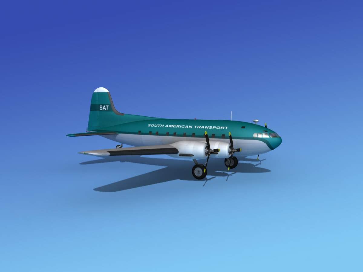 Boeing B307 Stratoliner South American Transport - 3D Model by ...